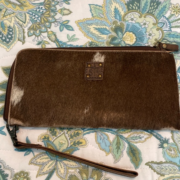 STS Ranchwear | Bags | Sts Ranchwear Leather And Bovine Fur Wallet ...